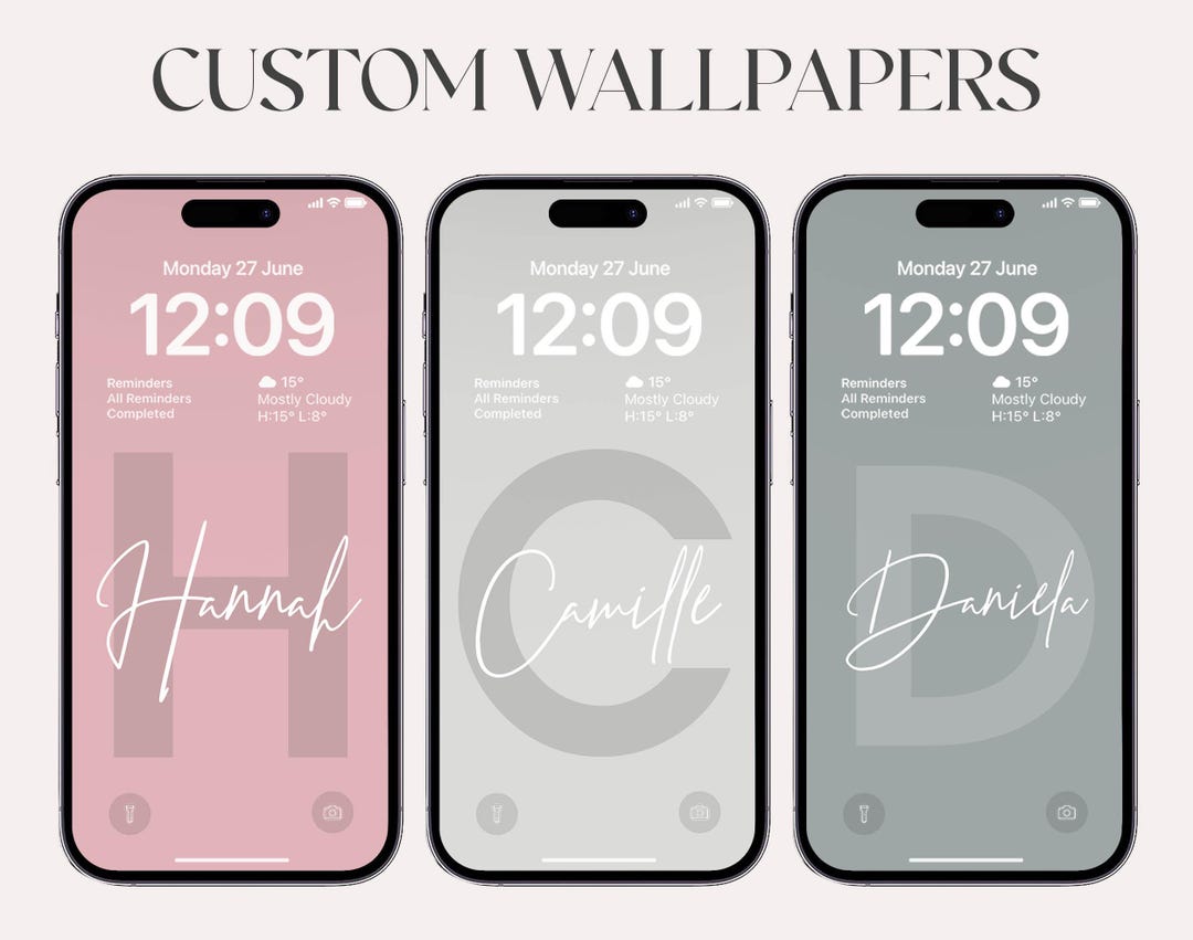Custom Name Phone Wallpapers – Personalized Aesthetic Neutral ...