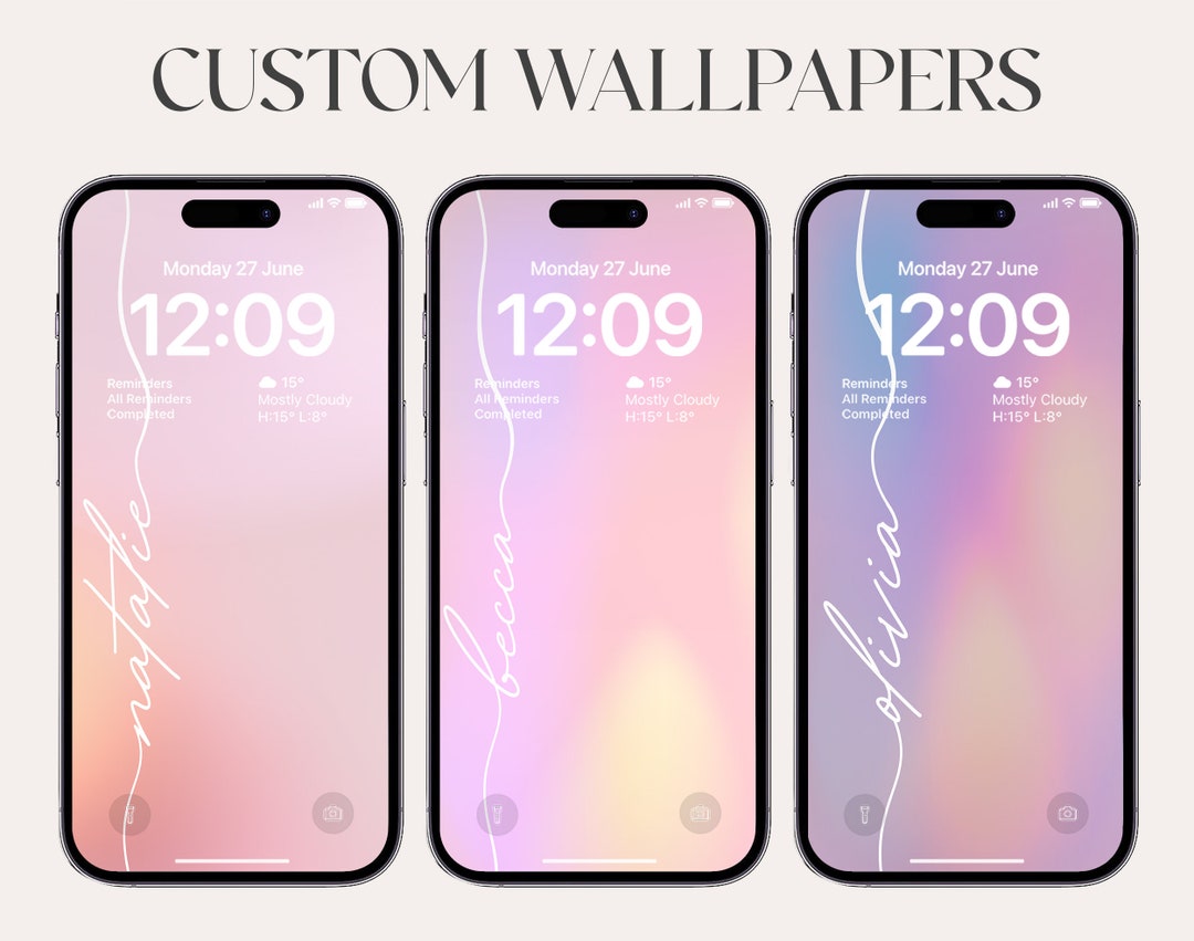 Custom Wallpaper, Name Wallpaper, Ios, Aesthetic Wallpaper, Digital ...