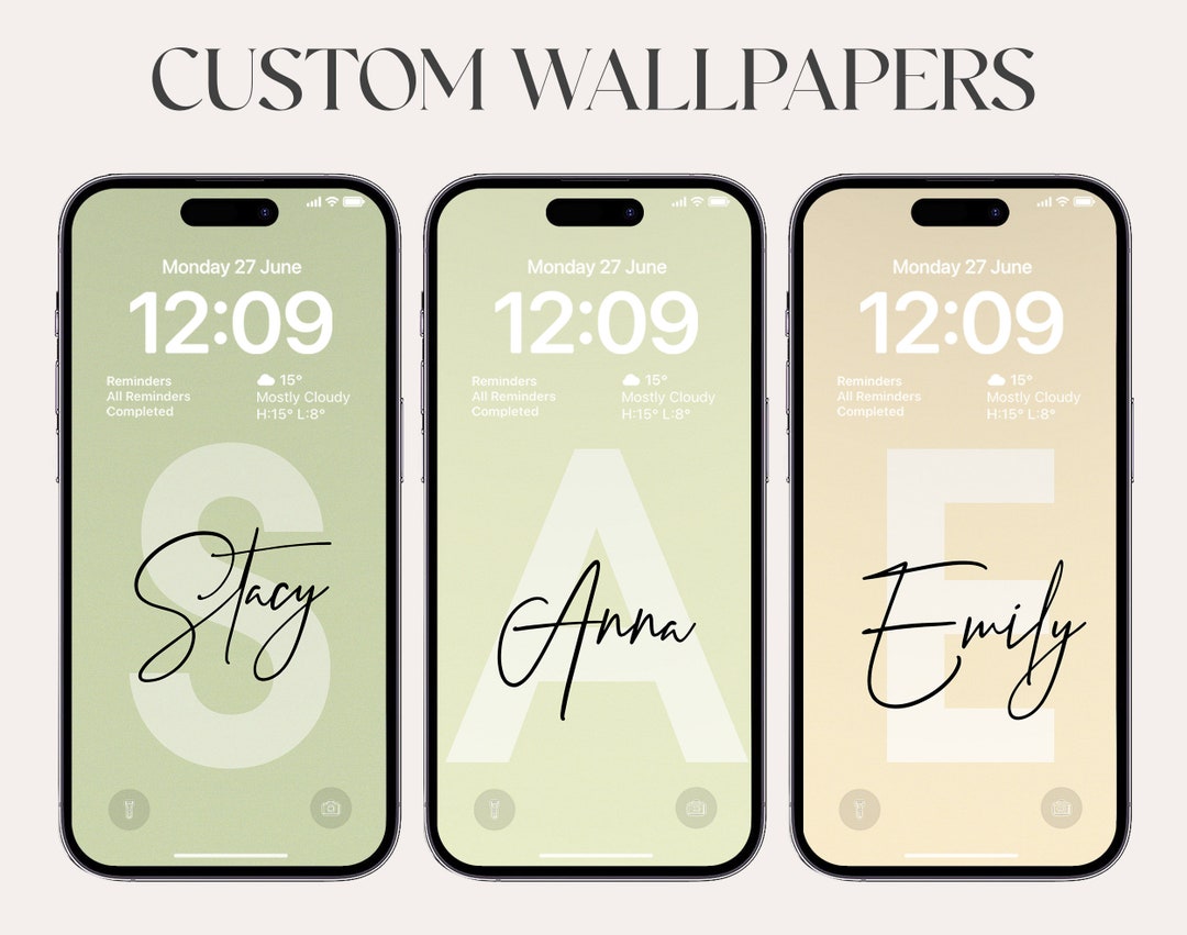 Wallpaper Iphone, High Resolution, Instant Download, Monogram, iPhone ...