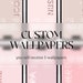 Custom Phone Wallpaper, Personalized Ios & Android, Pale Pink Aesthetic ...