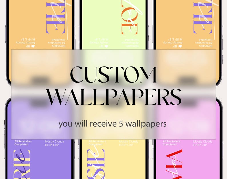 Custom Name Phone Wallpaper | Lock Screen (digital Download) - Etsy