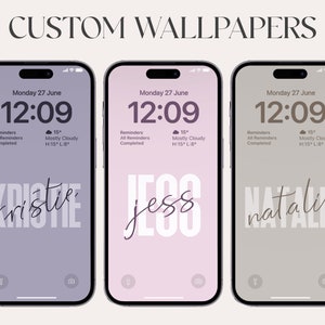 Custom Name Phone Wallpaper, Beige Palette (digital Download) - Etsy
