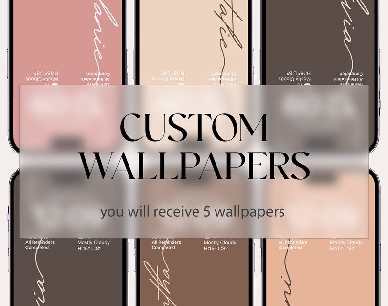 Custom Name Phone Wallpaper, Fall Vibes (digital Download - Etsy