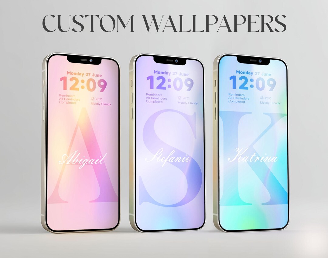 Personalized Name Phone Wallpaper • Aesthetic Lock Screen Background ...