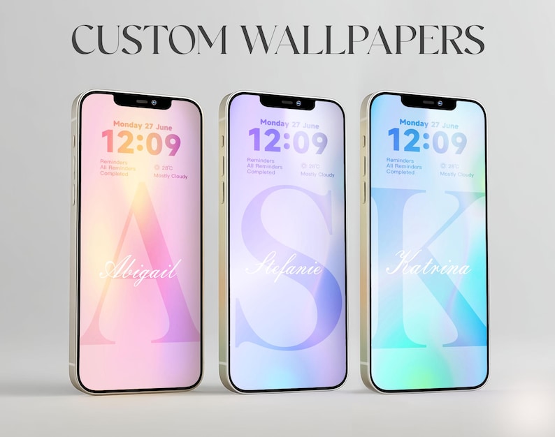 Personalized Name Phone Wallpaper • Aesthetic Lock Screen Background ...