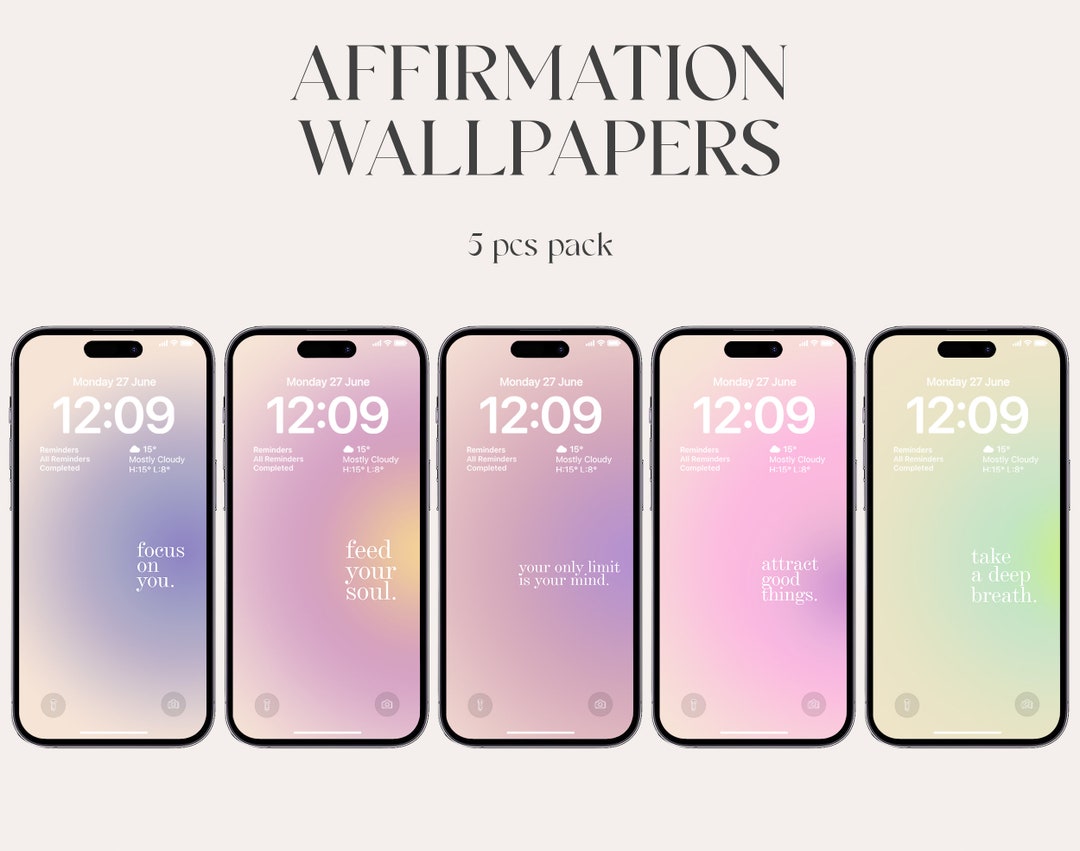 Affirmation Wallpaper Iphone: Positive Quote Ios 16 (digital Download ...