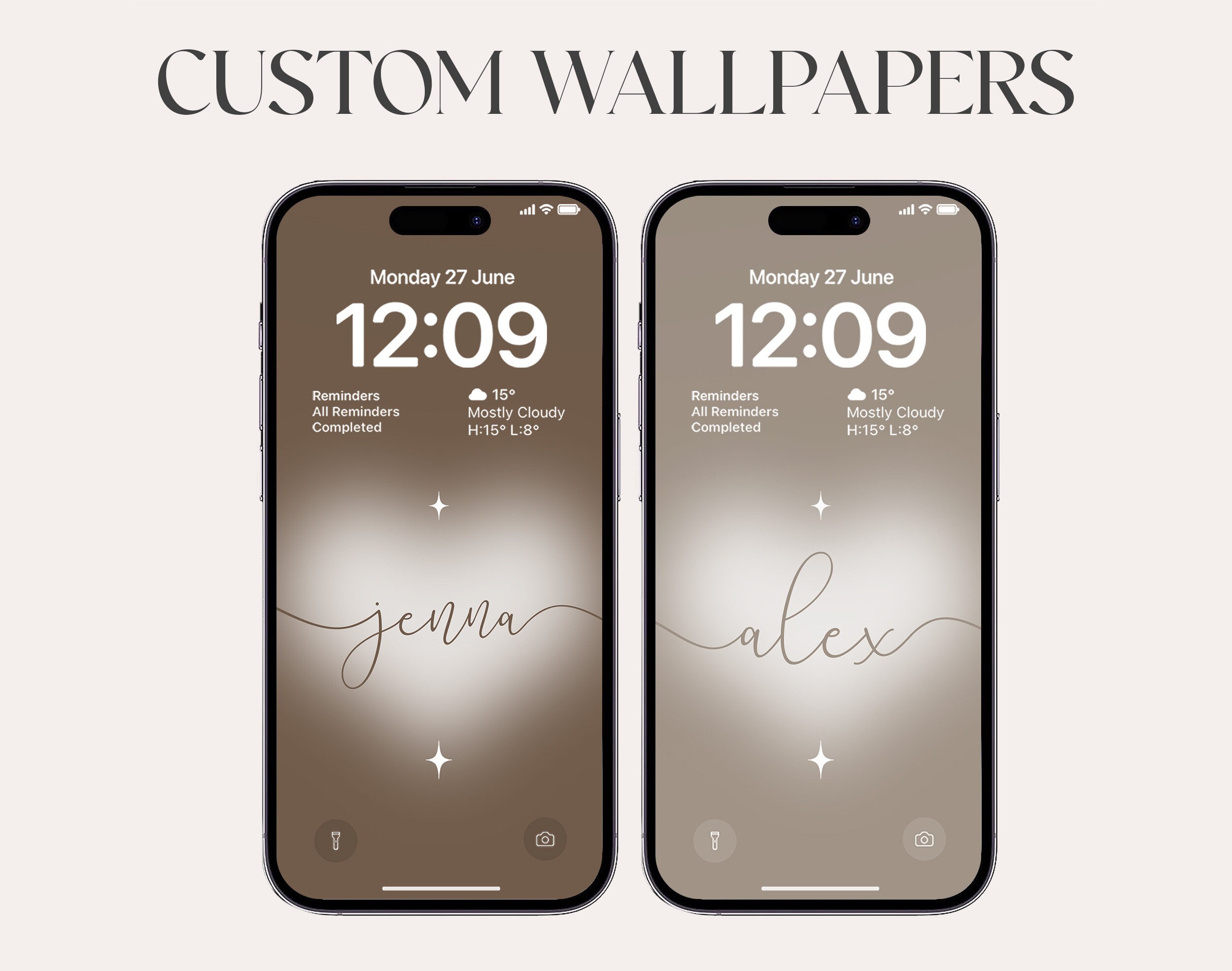 Custom Name iPhone Wallpaper, Aesthetic Ios, High Resolution (digital ...