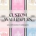 Custom Name iPhone Wallpaper, Personalized Phone Background, Ios ...