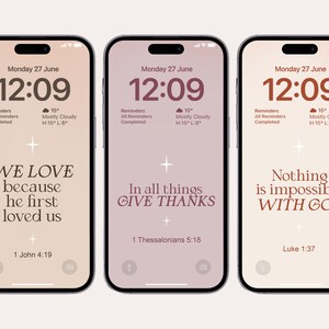 Bible Verse Wallpaper: Christian Ios 16 Lock Screen (digital Download ...