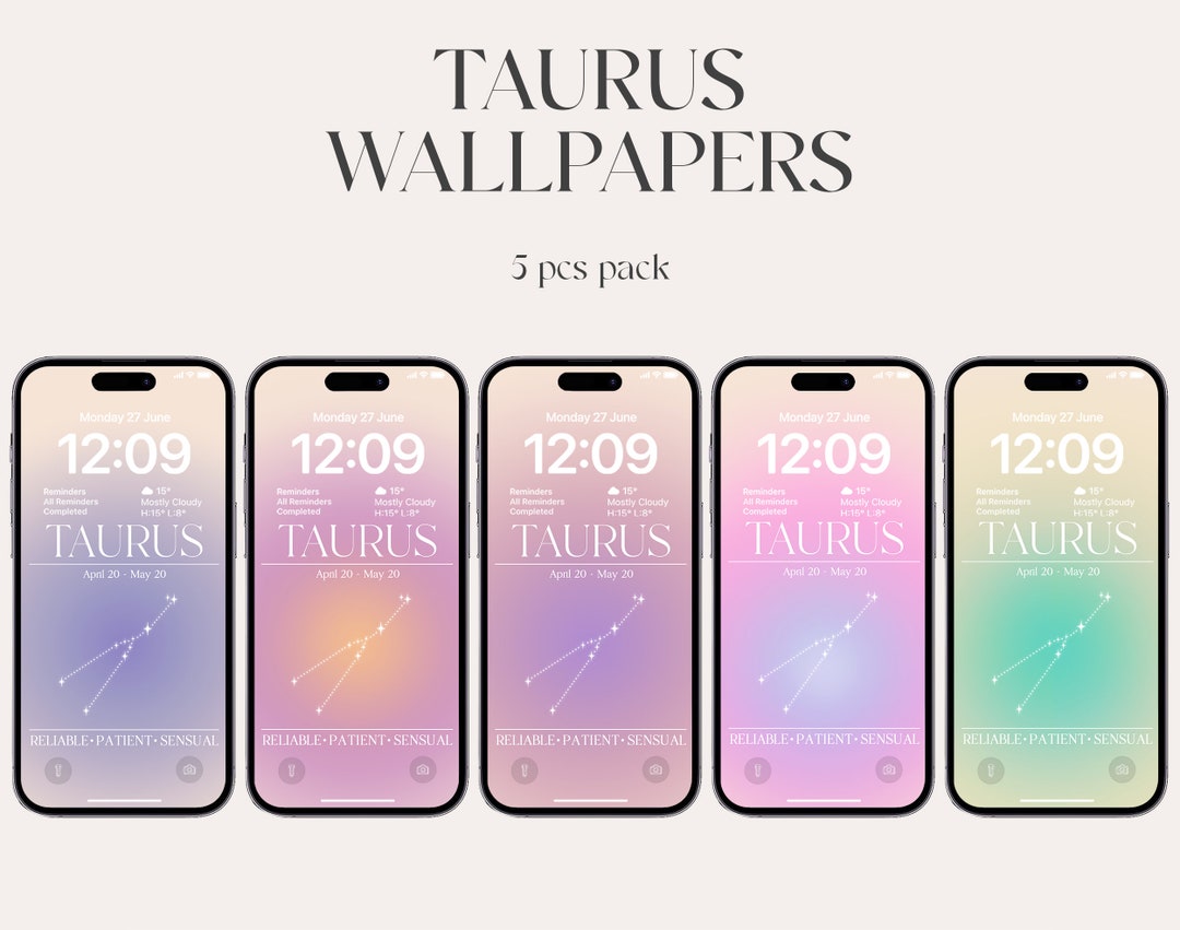 Taurus Zodiac iPhone Wallpaper, Aesthetic Aura (digital Download) - Etsy