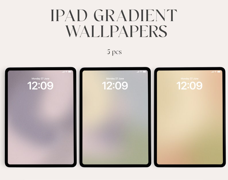 Gradient iPad Wallpaper, Minimalist Abstract Design (digital Download ...