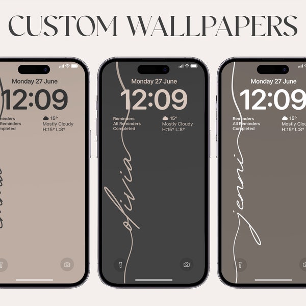 Personalised Phone Wallpaper - Etsy