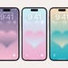 Heart iPhone Wallpaper Bundle, Gradient Lock Screen (digital Download ...