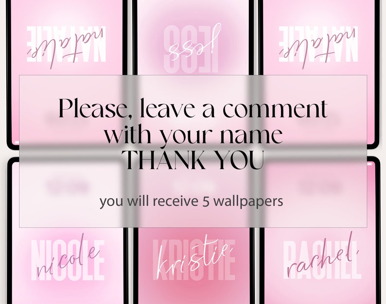 Custom Initial iPad Wallpaper, Pink Aesthetic Tablet Theme (digital ...