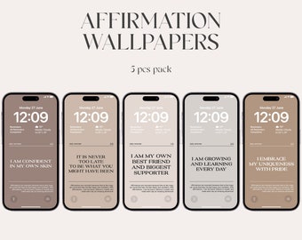 Affirmation Wallpaper, High Resolution, Ios 16 , Self Love Wallpaper ...