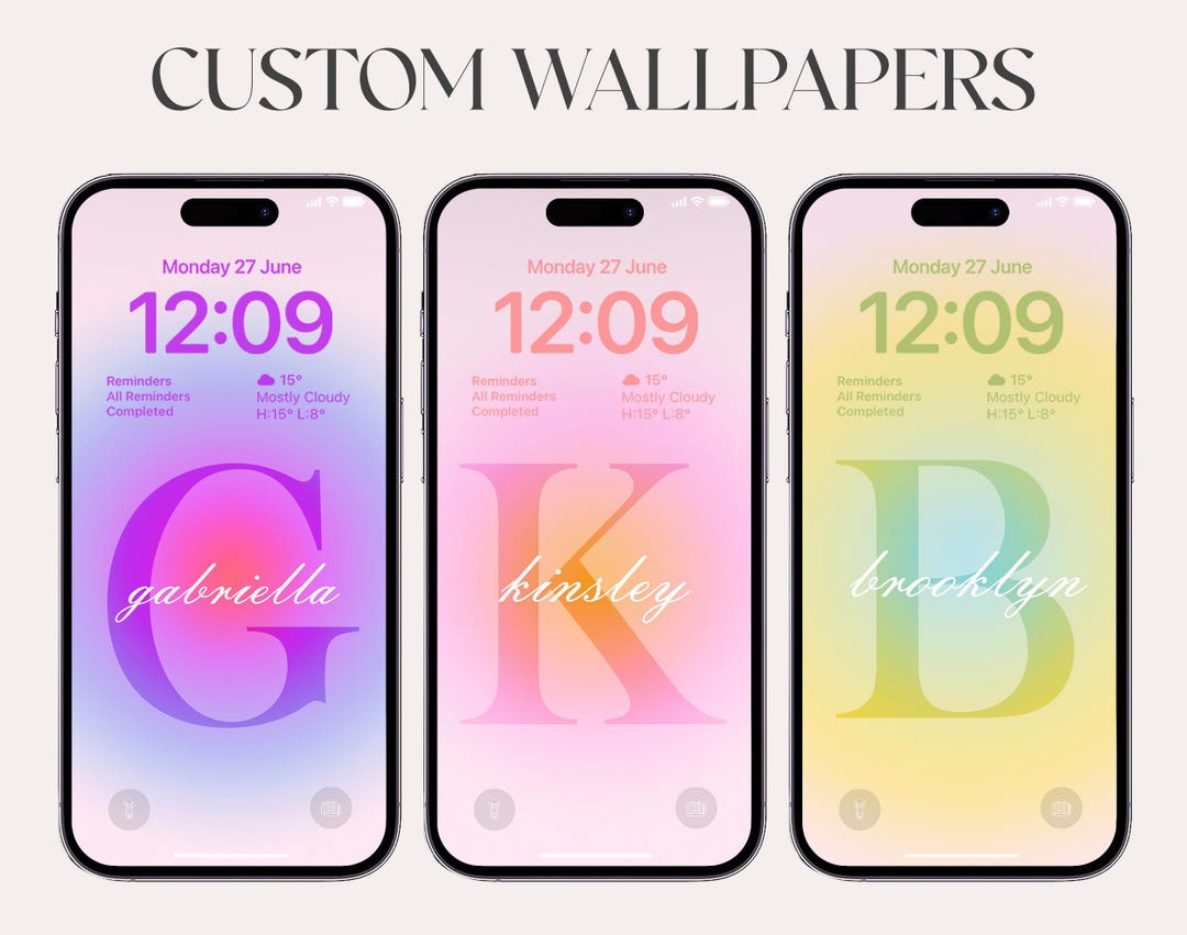 Aesthetic Bright iPhone Wallpaper, High Resolution, Ios, Custom Name Wallpaper, Digital Download ...