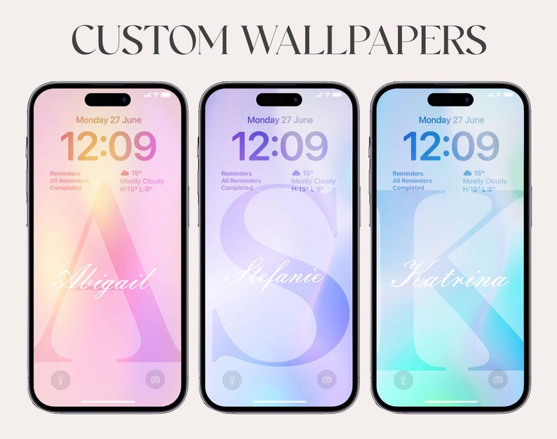Personalized Name Phone Wallpaper • Aesthetic Lock Screen Background ...