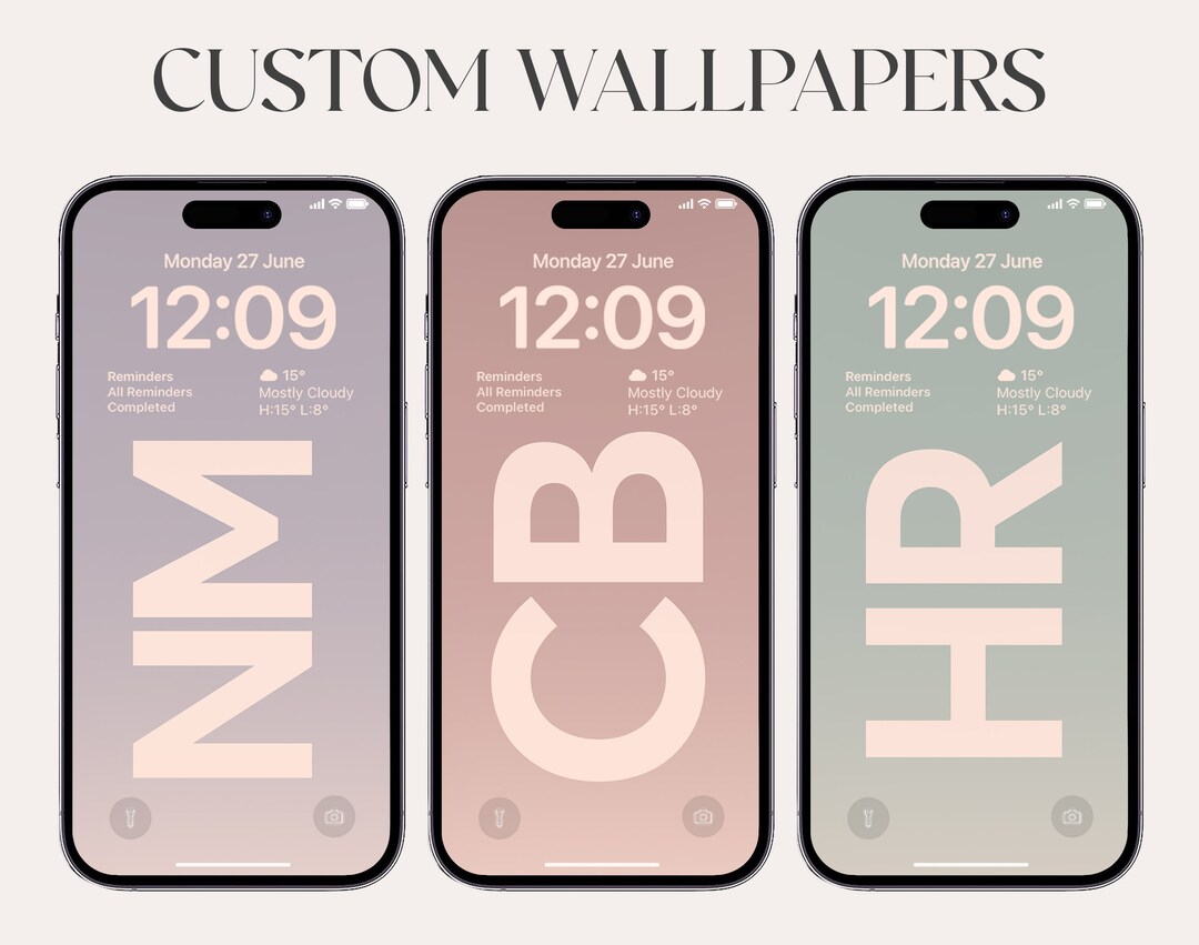 Custom Wallpaper, High Resolution, Fall Vibes, Initials Wallpaper ...