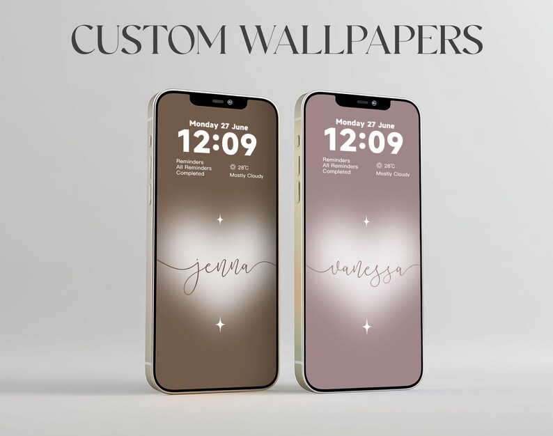Custom Name iPhone Wallpaper, Heart Ios, High Resolution (digital ...