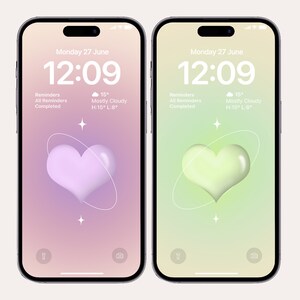 Hearts iPhone Wallpaper, Pastel Colors (digital Download) - Etsy
