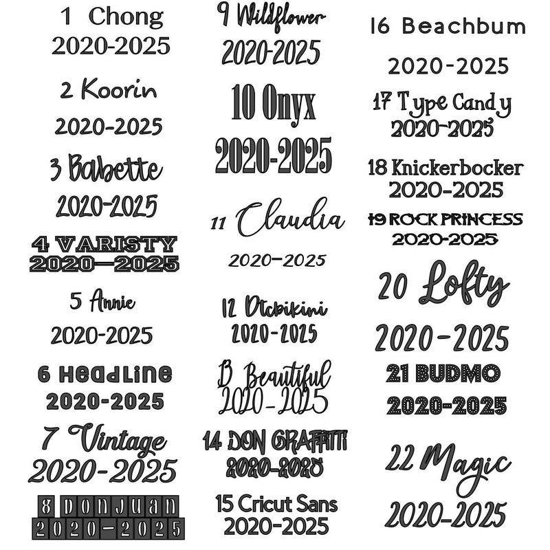 Fonts for Leaver Shirts - Etsy UK