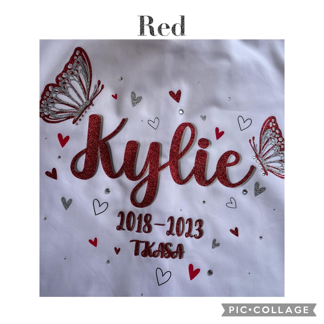 Charl Design. Personalised Leavers Shirt 2026 Butterflies and Hearts ...