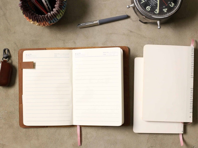 Personalized Leather Journal Notebook Diary, Leather Sketchbook, Travel ...