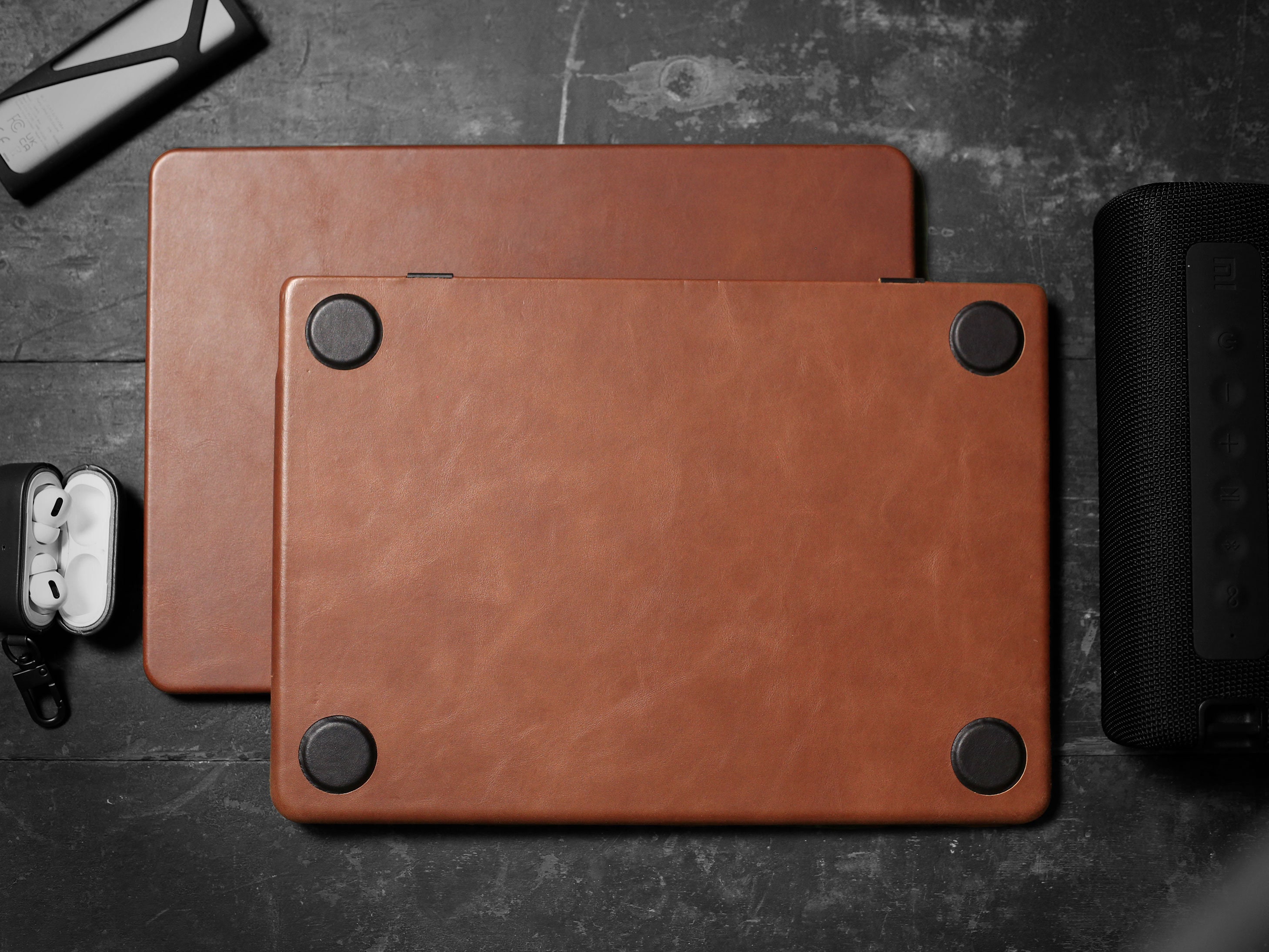 MacBook Air 13 M2 and M1 Leather Case, MB Pro 13 Inch M2 Leather Hard ...