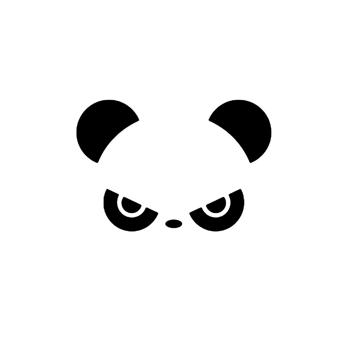 FREE SHIPPING Angry Panda, Vinyl Decal for Window, Car, Mirror, Bumper ...