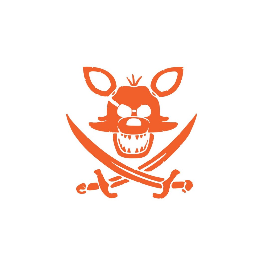FREE SHIPPING Foxy Jolly Roger FNAF Five Nights Vinyl Decal for Window ...