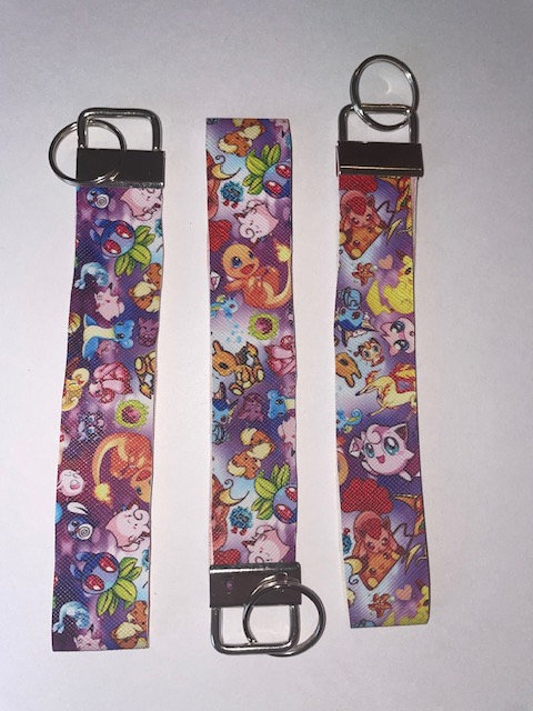 Pocket Monsters Pokémon Key Fob, Keychain, Wristlet, Faux Leather Strap ...