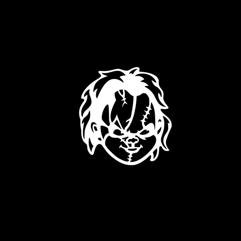 FREE SHIPPING Chucky Child's Play Head or Face, Vinyl Decal for Window ...