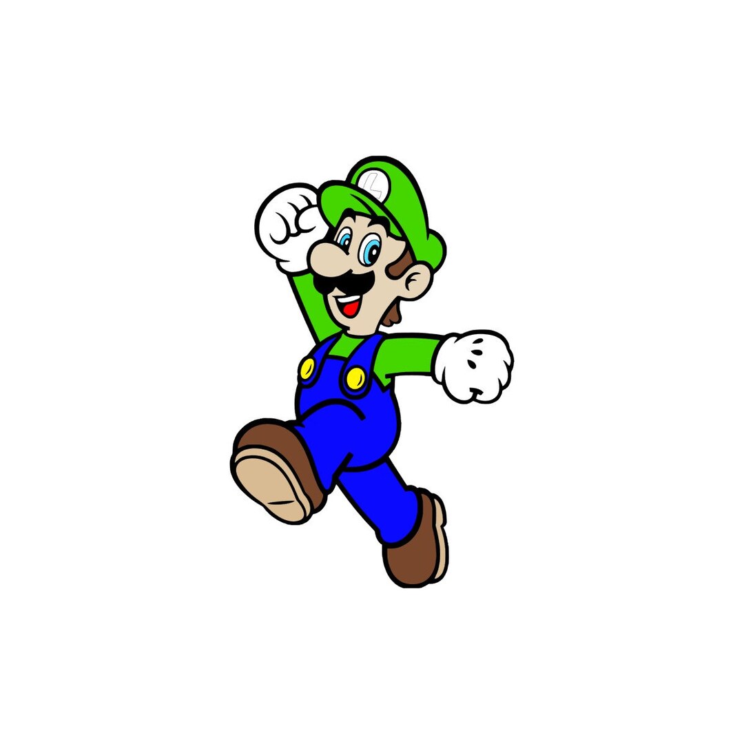 Luigi Super Mario Bros Vinyl Decal for Window, Car, Mirror, Bumper, Laptop, Tumbler, Phone - Etsy