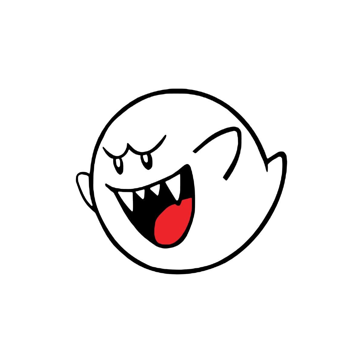 Boo From Super Mario Bros Vinyl Decal for Window, Car, Mirror, Bumper ...