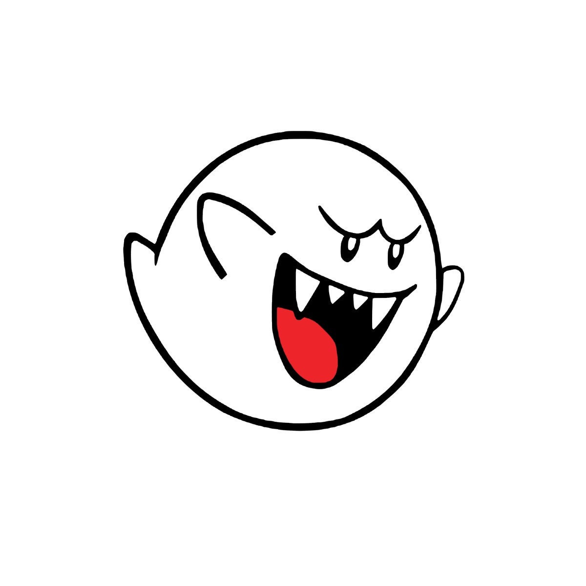 Boo From Super Mario Bros Vinyl Decal for Window, Car, Mirror, Bumper ...