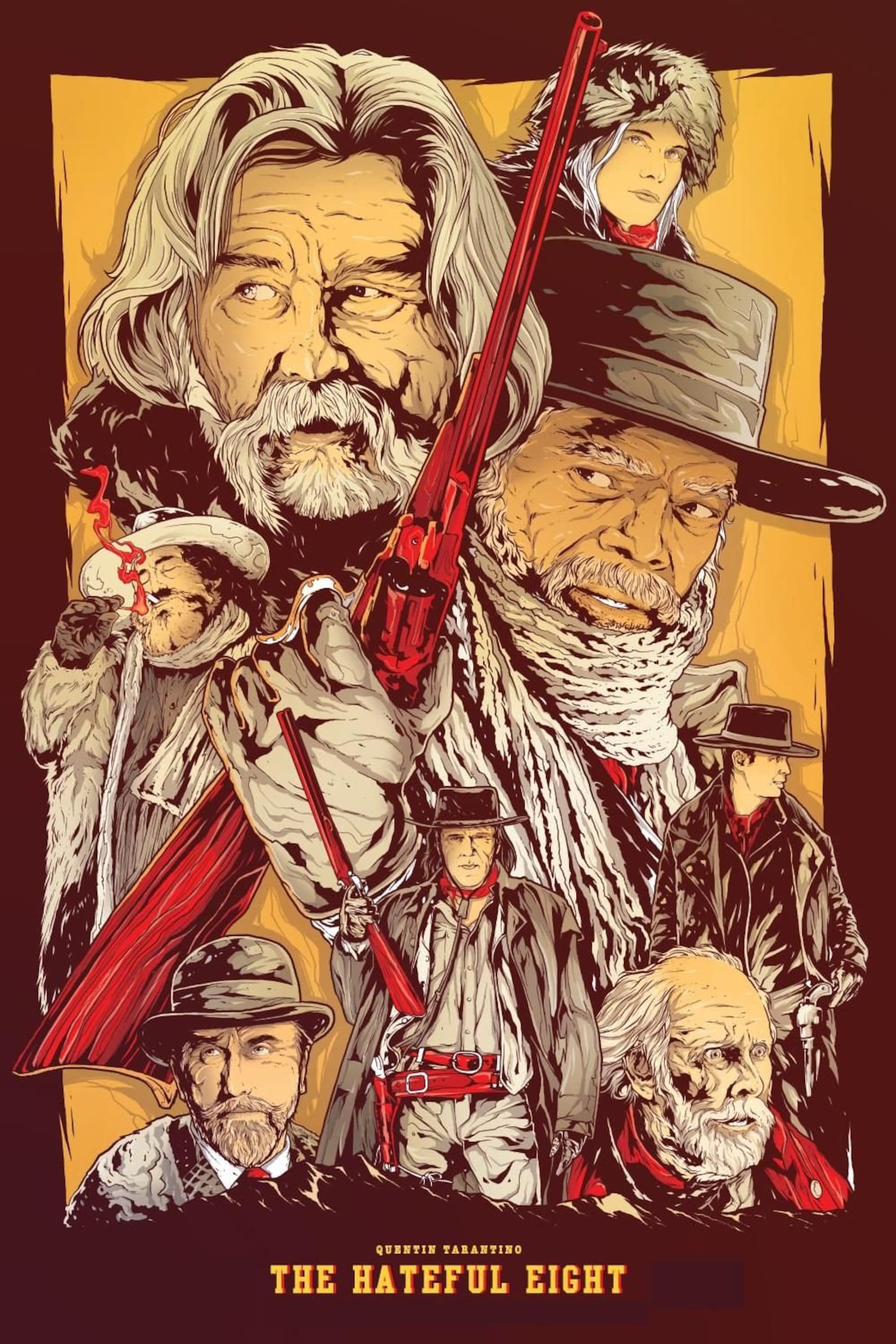 The Hateful Eight / Film Poster / Movie Poster / Wall Art / - Etsy