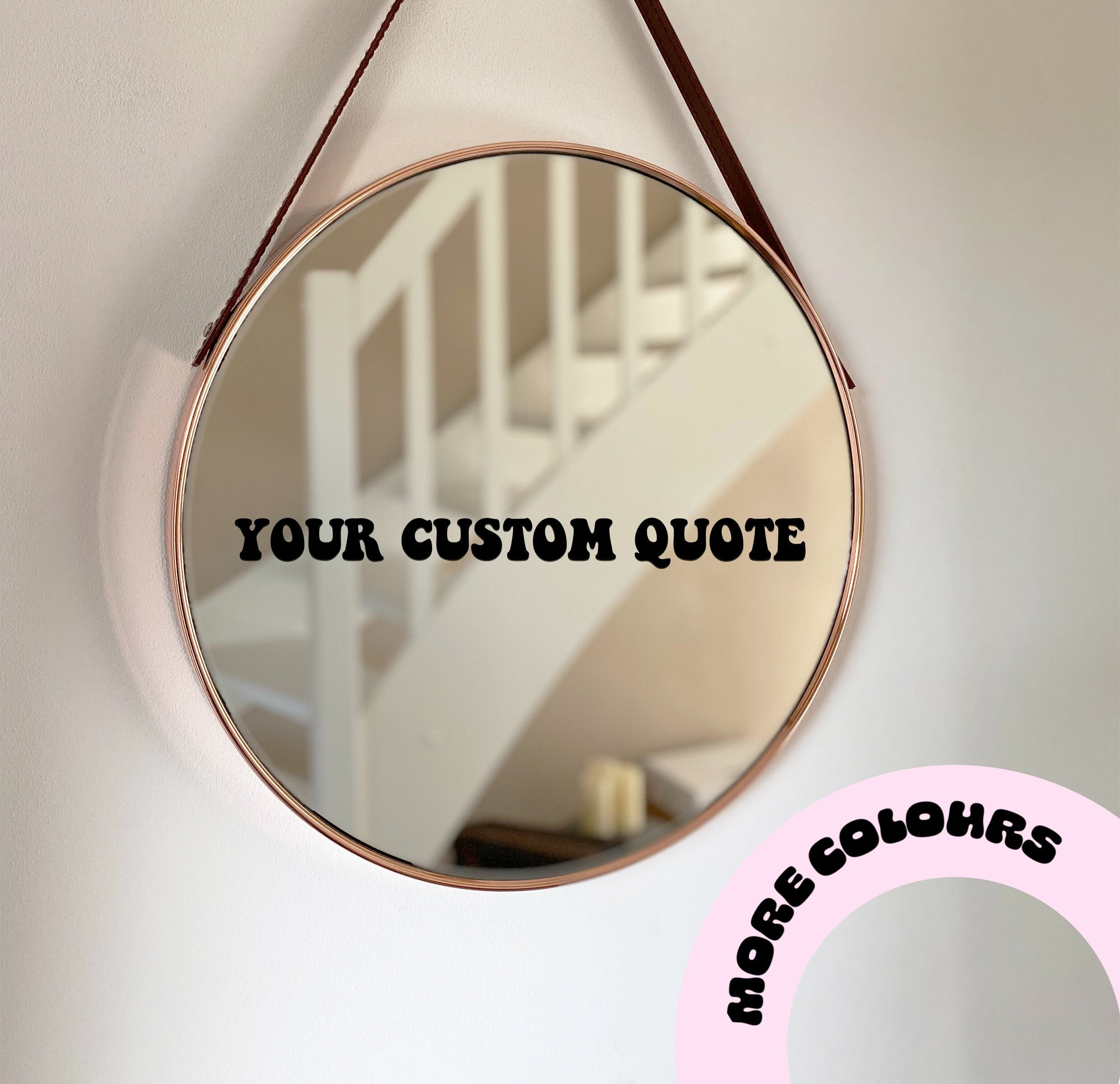 Custom Mirror Decal Personalised Home Gifts Custom Decal - Etsy
