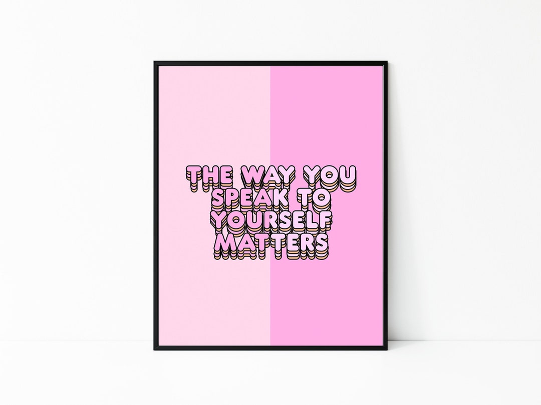 Self Love Print: Pink Positivity Poster - Etsy