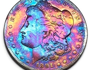 Rainbow Morgan Dollar - Etsy