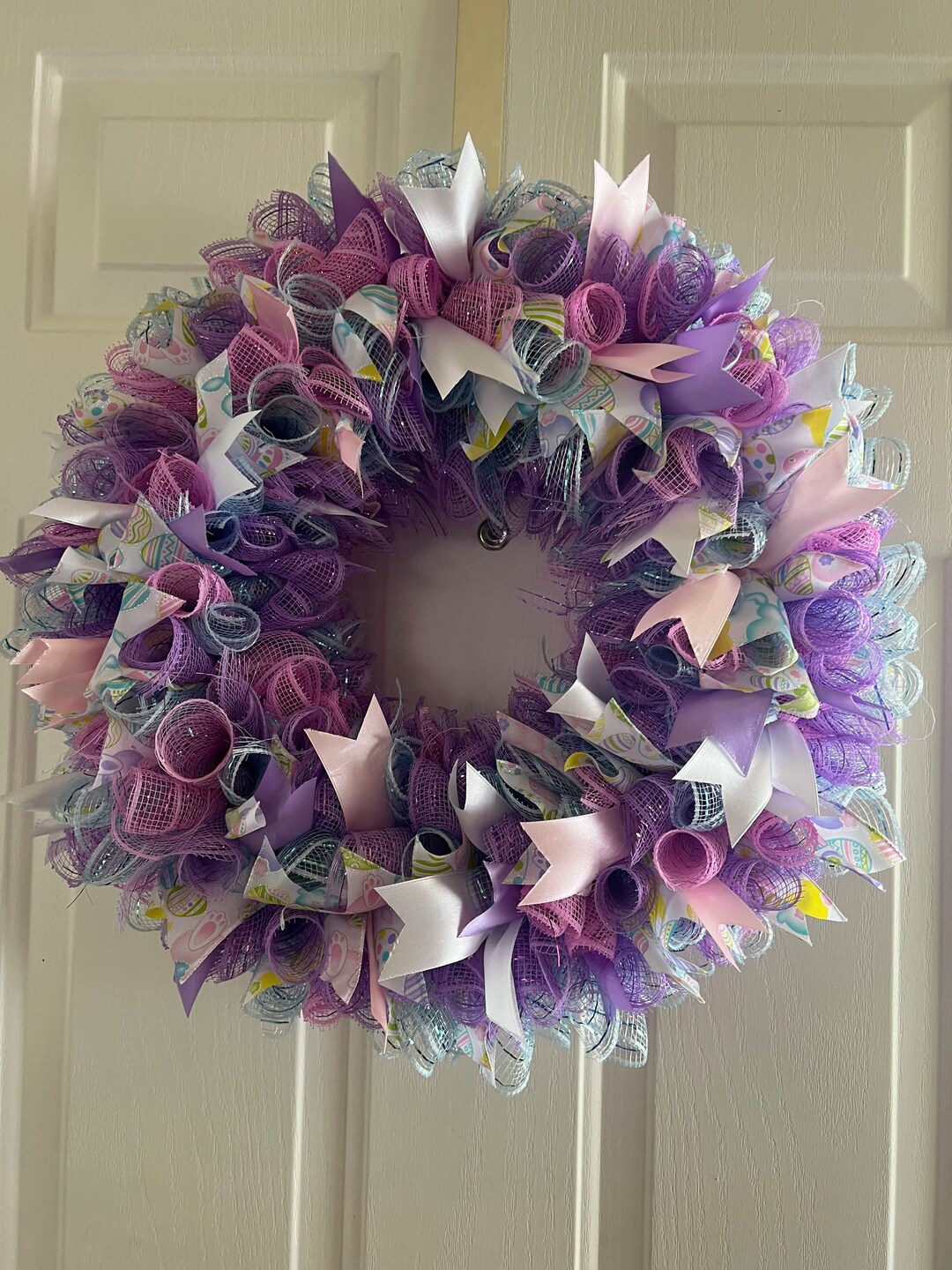 Easter Deco Mesh Wreath - Etsy