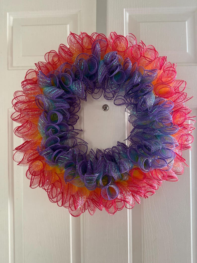 Iridescent Rainbow Wreath - Etsy