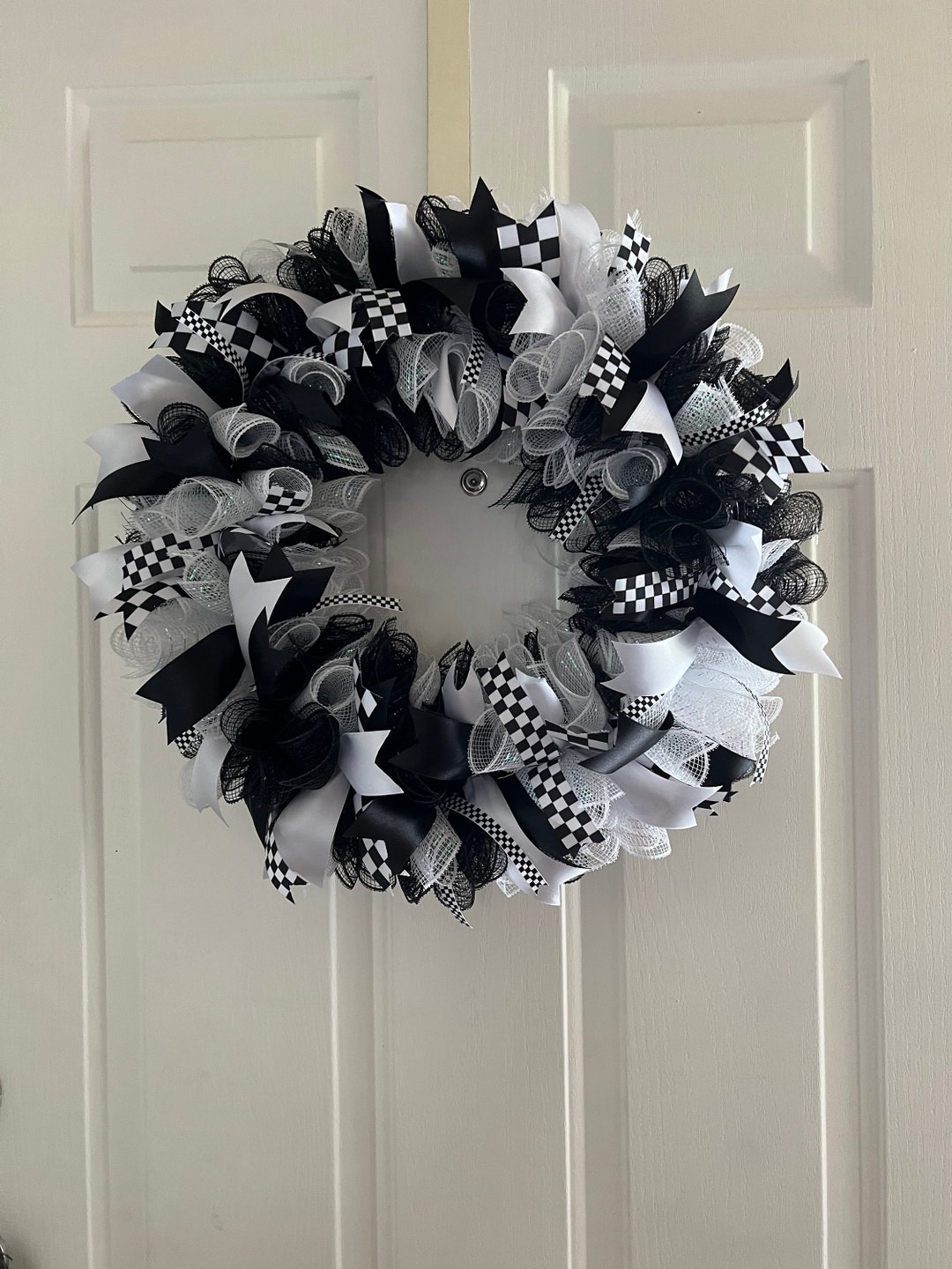 Winner Winner Black & White Checker Flag - Etsy
