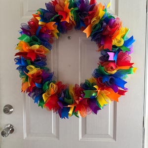 Rainbow Wreath XL - Etsy