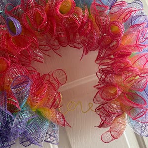 Rainbow Love Infinity Wreath - Etsy