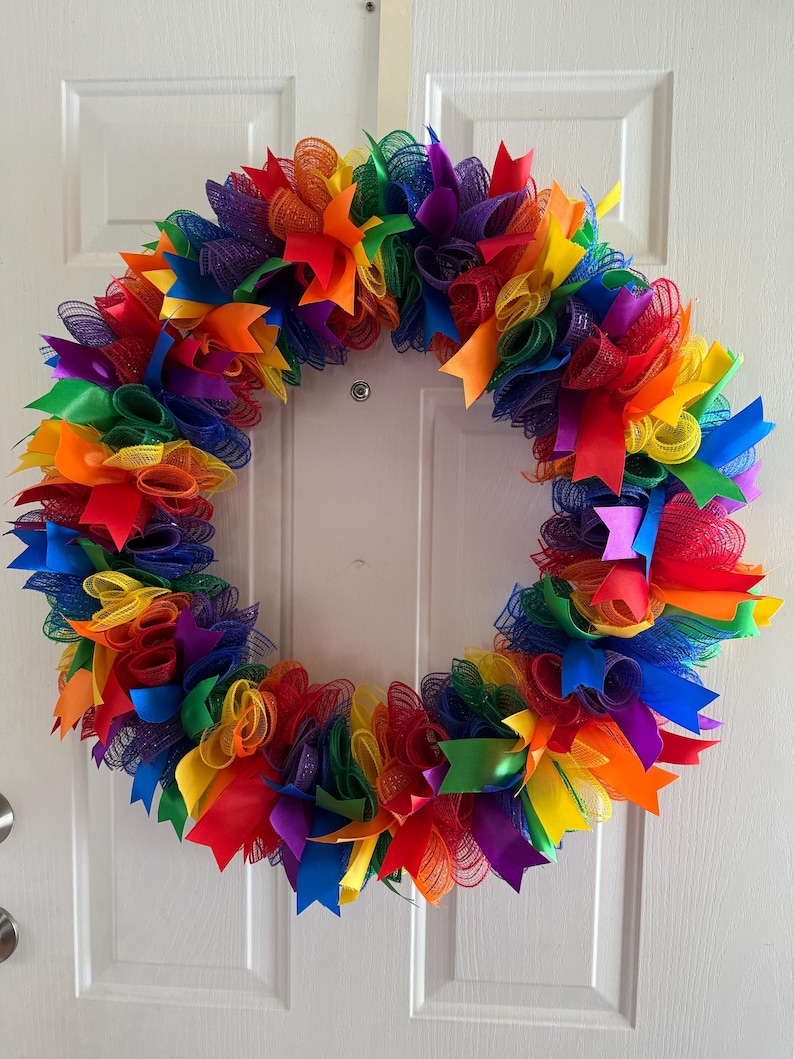 Rainbow Wreath XL - Etsy