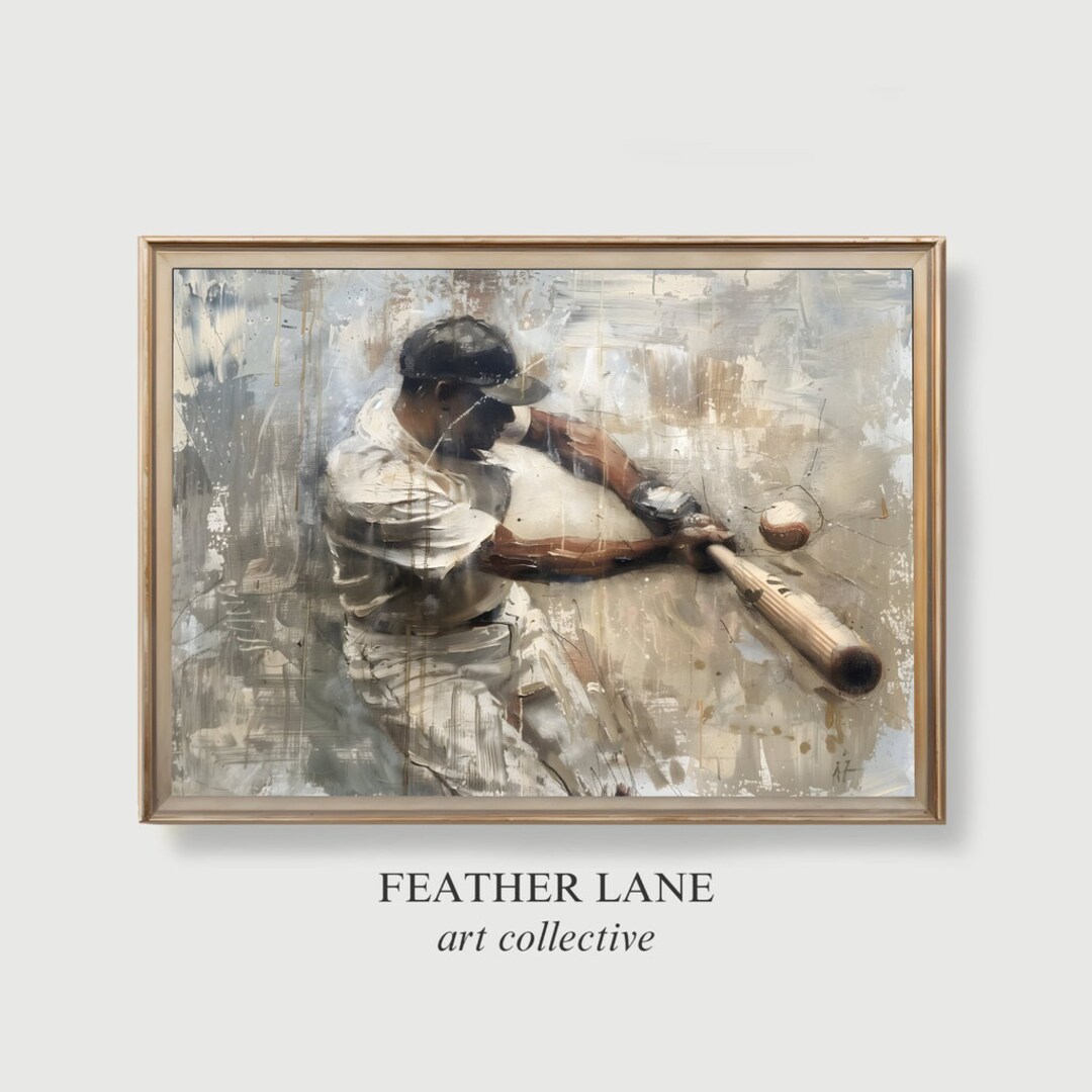 Vintage Cricket Art Print Cricket Painting Cricket Player & Field ...