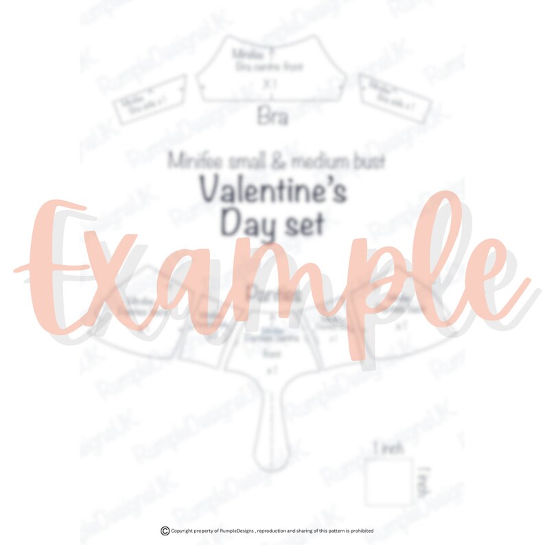 Rap Bunny Valentines Day Underwear Set Sewing Pattern by Rumple Designs ...