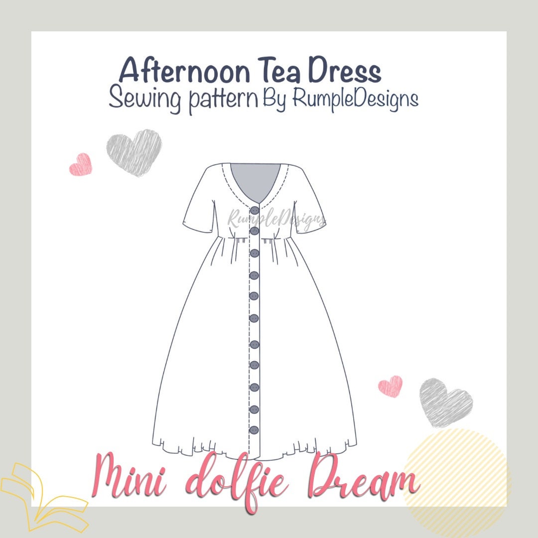 Mini Dolfie Dream- Afternoon Tea Dress Sewing Pattern - Etsy