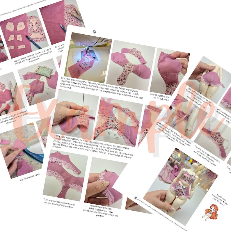 Rap Bunny Valentines Day Underwear Set Sewing Pattern by Rumple Designs ...