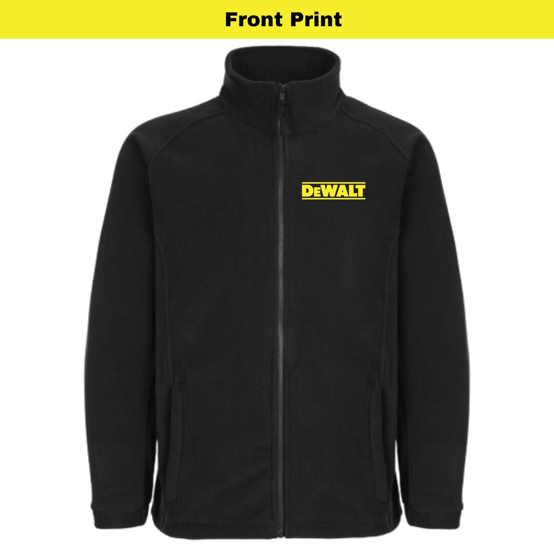 Personalised Dewalt Inspired Full Zip Fleece - * (black, D.I.Y ...